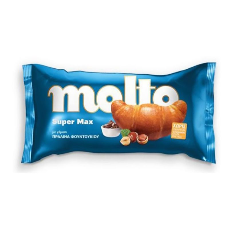 Molto - Super Max Croissant Hazelnoot Praliné - 130g | Bakaliko - Online Griekse Producten Kopen